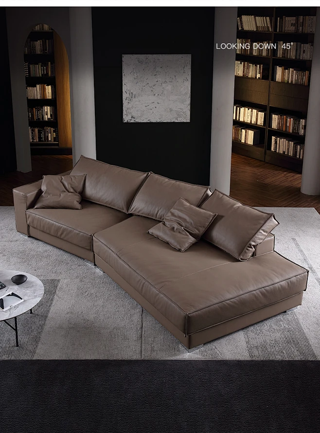 意式现代简约真皮异形转角沙发大户型极简高档baxter布达佩斯沙发-tmall.com天猫-花瓣网