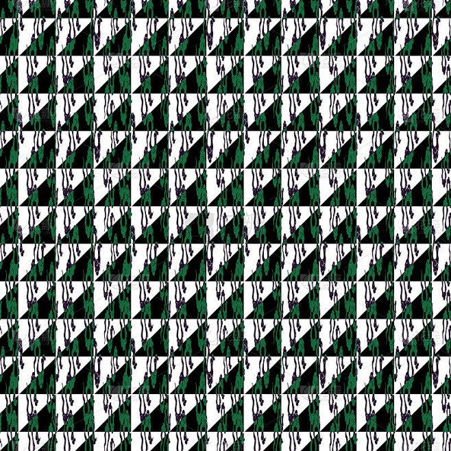 VECTOR ILLUSTRATION OF GREEN, BLACK AND WHITE TRIA