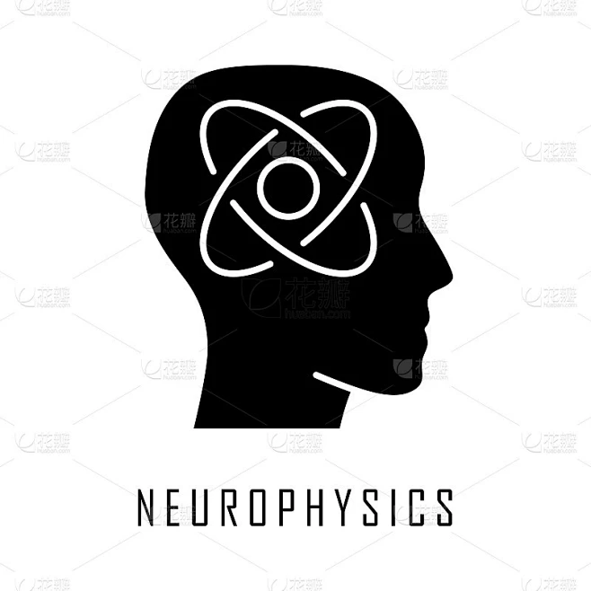Neurophysics字形图标。神经系统，人脑研究。Neurobiophysics。神经科学的研究图片_其他图片图片素材-花瓣网
