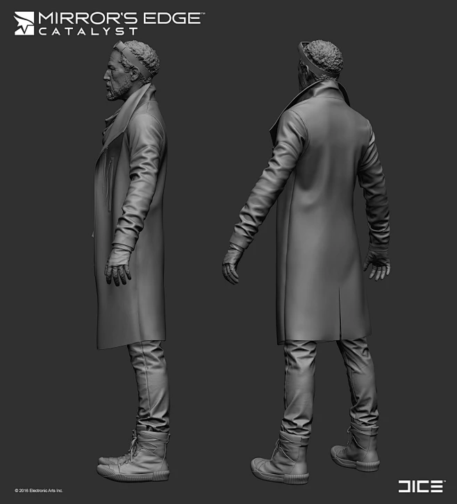 Mirror's Edge Catalyst - Birdman, Rui Mu : The head and hair made by ...