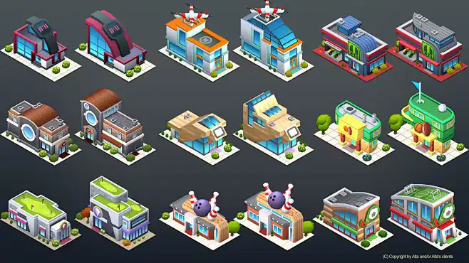 Dreamcity: Metropolis – 3D low poly buildings models : Related Post ...