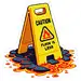 Caution Floor Is Lava - Wet Floor Sign Sticker-花瓣网