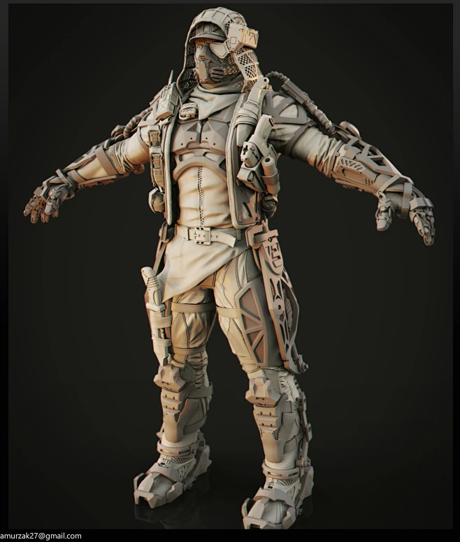 Hitman_soldier_heavy exosuit, , Alexerx - CGSociety-花瓣网