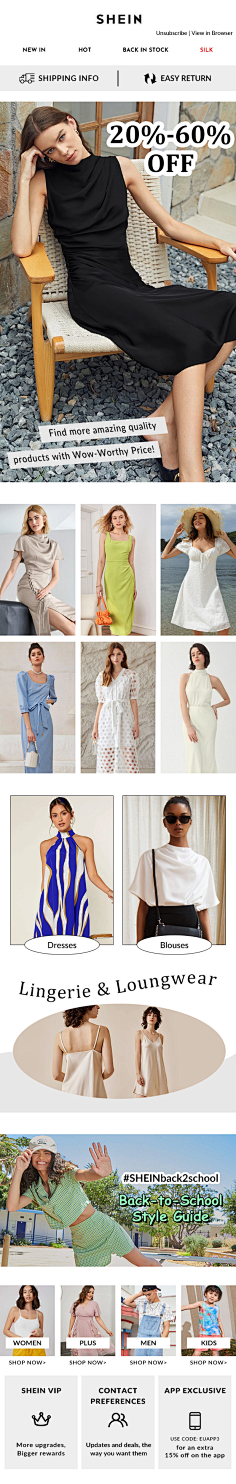 SHEIN|跨境电商|EDM|页面|纯文字|海报|促销|排版-花瓣网|陪你做生活的设计师