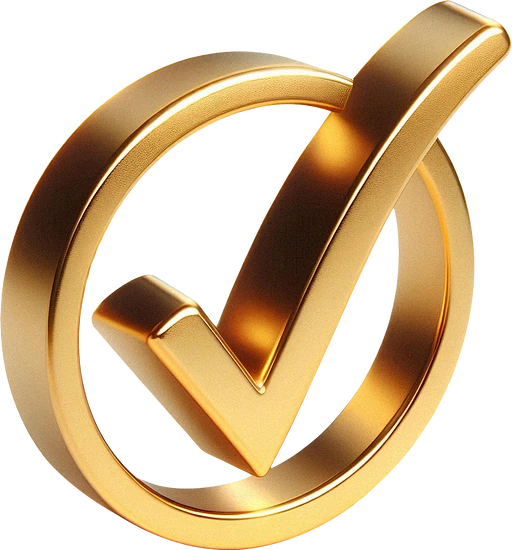 3D Gold Check Mark - Photos by Canva-花瓣网