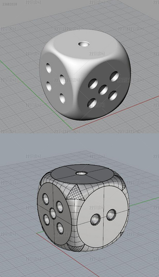 筛子色子股子犀牛模型3D模型obj模型