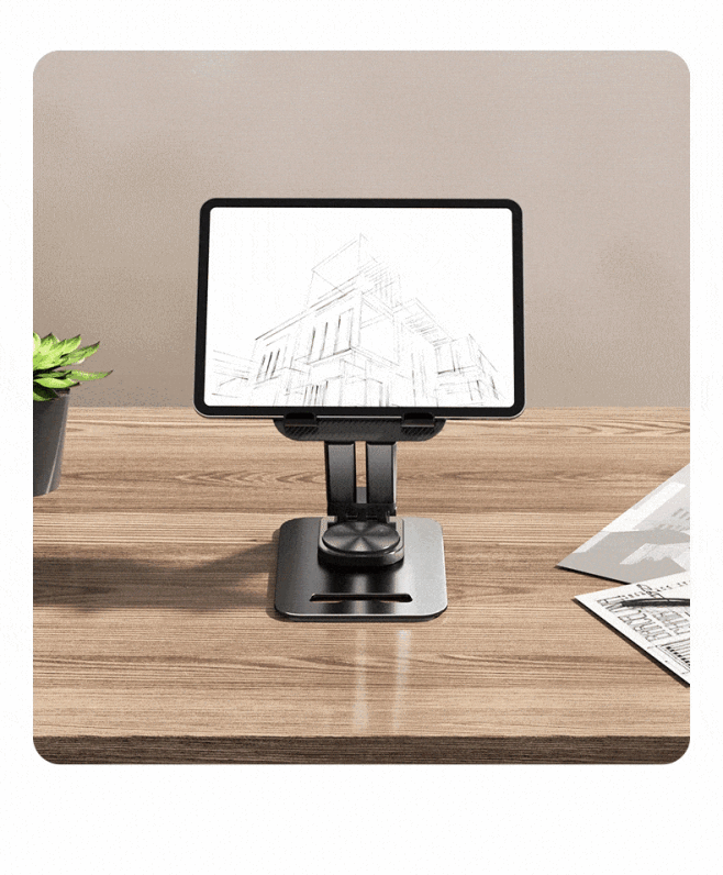 【Rtako旋转支架】【可升降旋转支架】RTAKO平板支架iPad Pro苹果华为手机桌面懒人支撑架子网课绘画金属便携折叠 【黑色】360°旋转桌面支架+可升降+设备通用【行情 报价 价格 ...