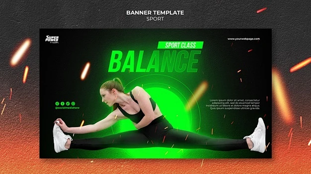 Sport balance banner template-花瓣网