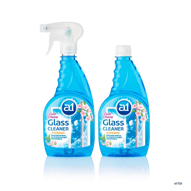 A1 Glass Cleaner : liquid detergent label design-花瓣网