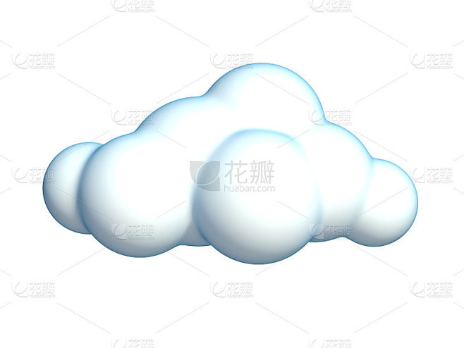卡通云3d插画