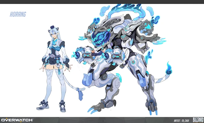 Overwatch D.va mythic concept art-花瓣网