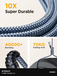 亚马逊主图——充电线-花瓣网|陪你做生活的设计师 | Type C to USB C Fast Charging Cable for ...