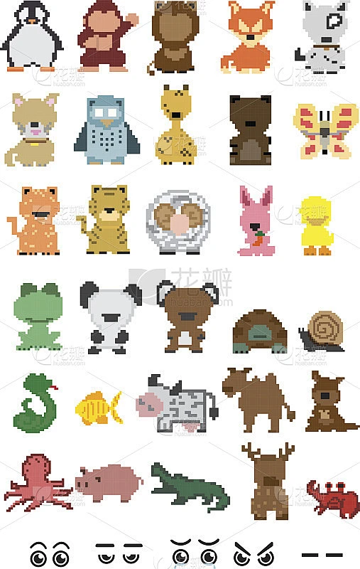 Collection-Animal-Pixel素材-花瓣网