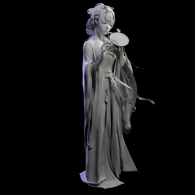 次时代角色建模《古风美女》-CG99(cg99.com)