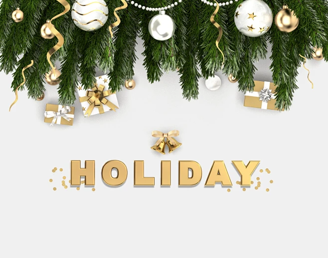 绿色松枝 节日挂饰 金色字体 圣诞新年海报PSD90绿色|节日|挂饰|金色|字体|圣诞|新年|海报-花瓣网