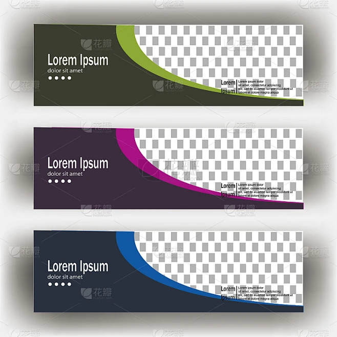 abstract modern geometric header banner template i素材-花瓣网