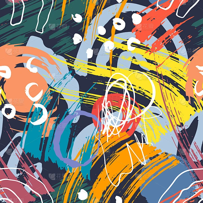 Abstract background. Collage. Colorful seamless pa素材-花瓣网