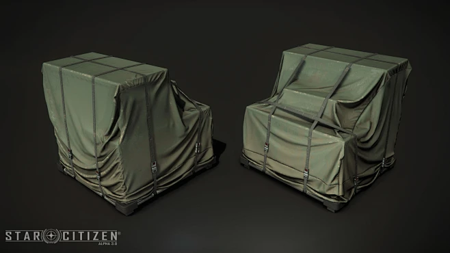 Star Citizen - Tarp Crates, Max Spurlock : Tarp covered crates I made ...