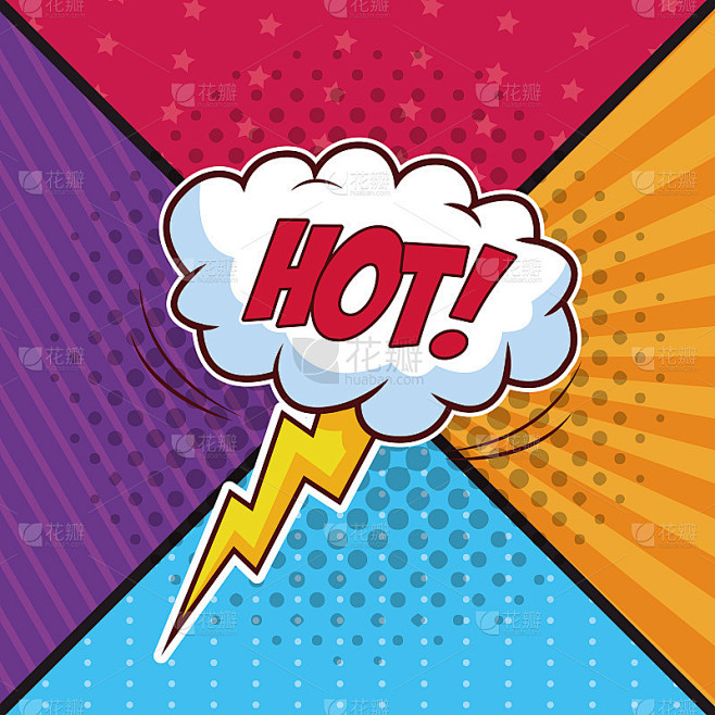 Hot pop art concept concept