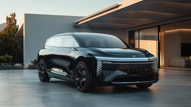 new 6 seats MPV design, the electric vehicle is shown in an image ...