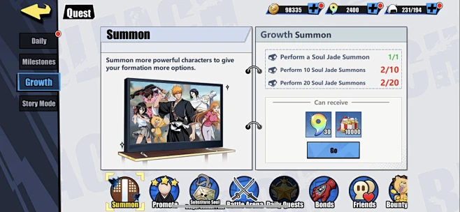 Bleach: Immortal Soul | Game UI Database : The ultimate screen ...