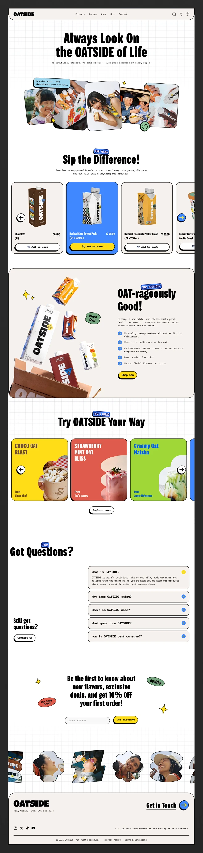 OATSIDE - Website Redesign by Plainthing UI for Plainthing Studio on Dribbble-花瓣网