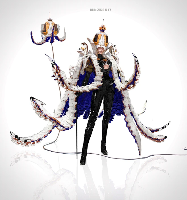 Octopus Queen, yakun wang : Octopus Queen by yakun wang on ArtStation.-花瓣网