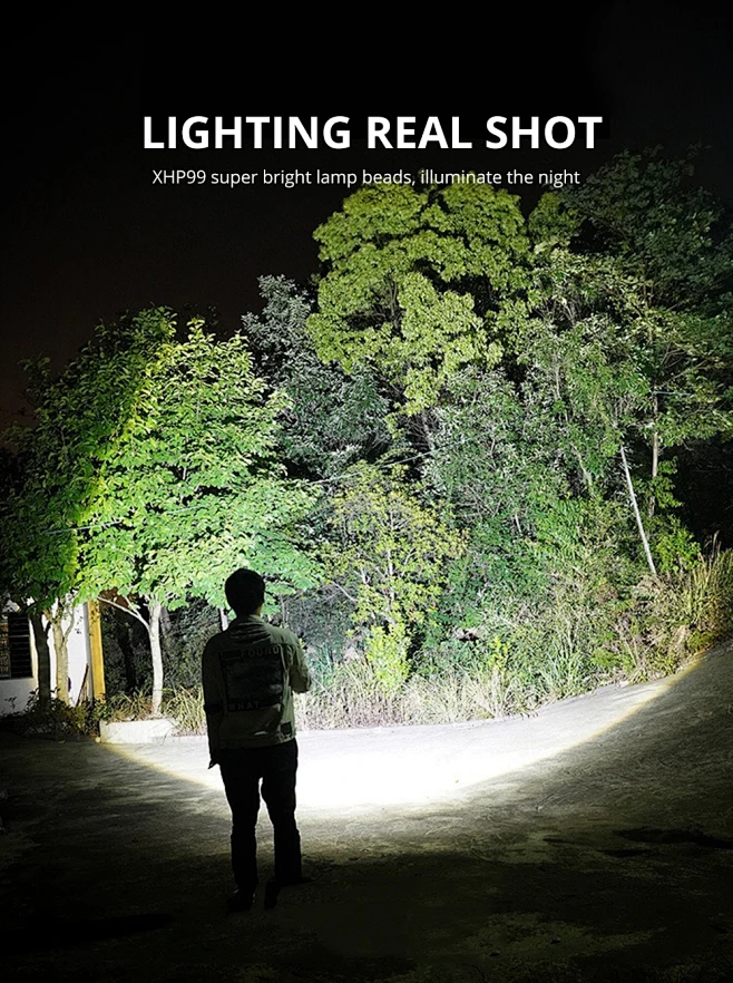 32.39US $ 40% OFF|XHP99 LED Flashlight Stepless Dimming Powerful 18650 Torch USB Rechargeable ...