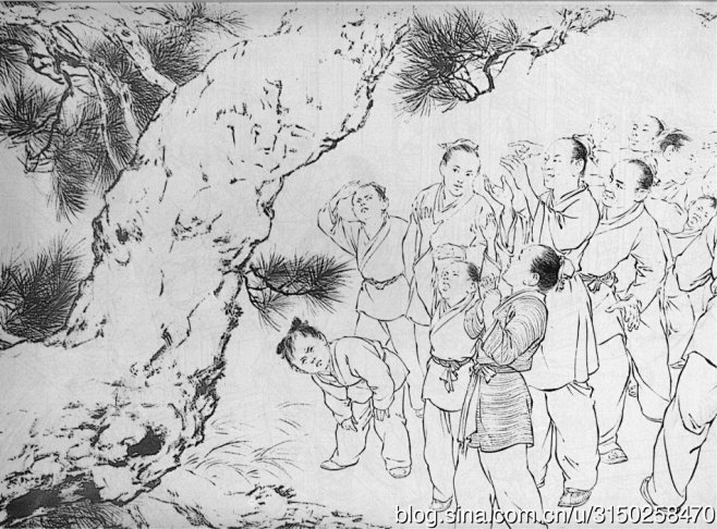 刘继卣@山海SJZ收集_花瓣 (13)刘继卣经典白描【水帘洞】【筋斗云】节选—来源于荣宝斋画谱__1507752763.jpg