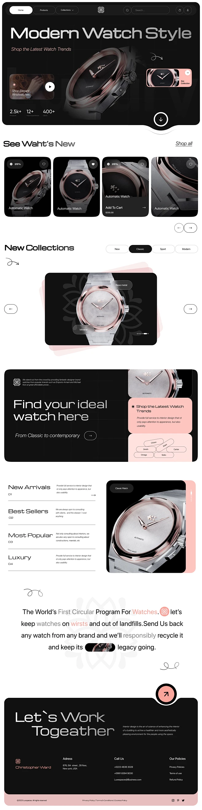 Watch shopping store web ui design by Roohi Koohi on Dribbble-花瓣网
