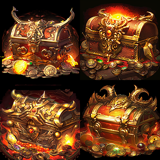 lepiugw4280_10_treasure_chests_are_arranged_in_sequence_from_lo ...