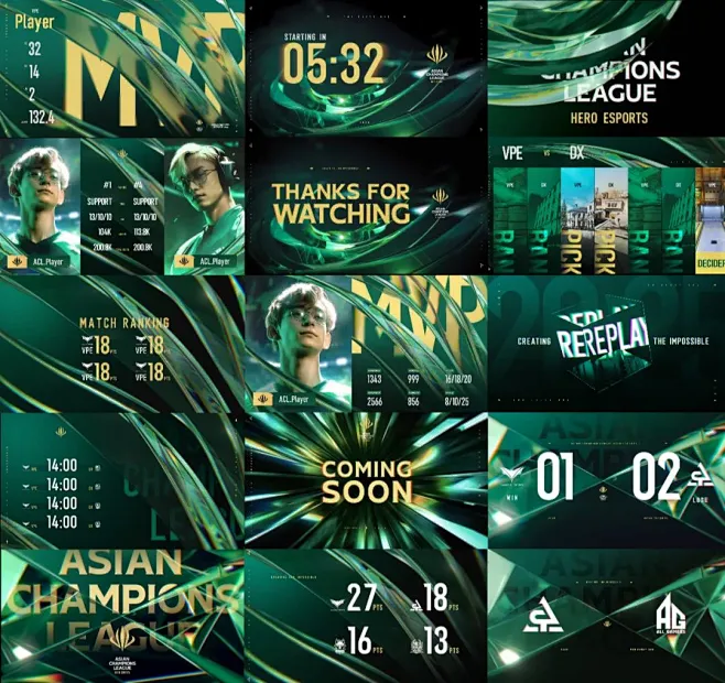 ACL奖杯与赛事视觉体系-花瓣网