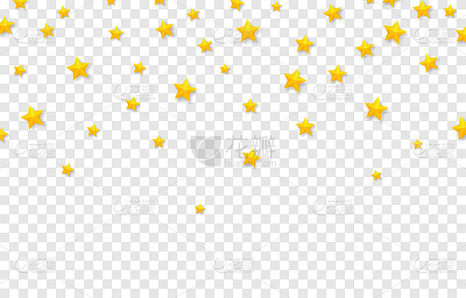 星落在一个孤立的透明背景上。星星png，星星坠落png，坠落的星星。晚上,圣诞节。