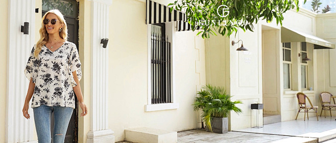 womens summer 3/4 sleeve tops short sleeve chiffon v neck blouses ...