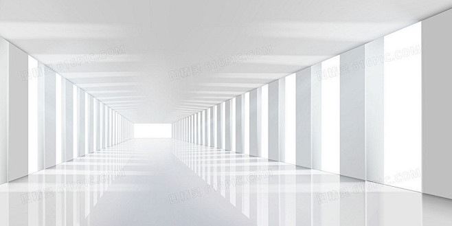 矢量3D大气空间建筑海报背景