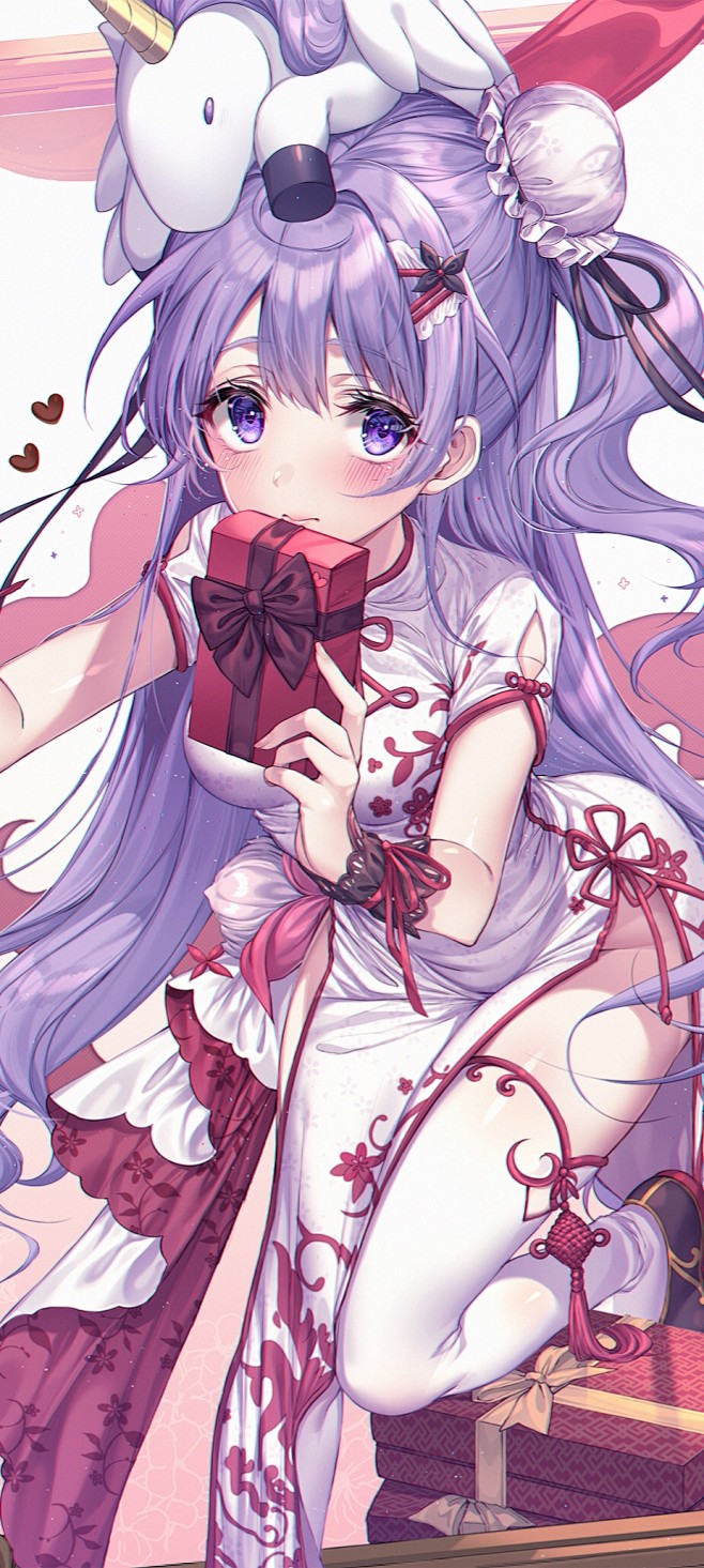 Kinty 二次元少女 动漫壁纸 独角兽 旗袍