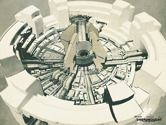 Dreadnought environment concept art. Different map elements and assets ...