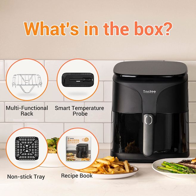 Amazon.com: Tastee Sensor Magic Smart Air Fryer 5.5 QT with Dual-sensor ...