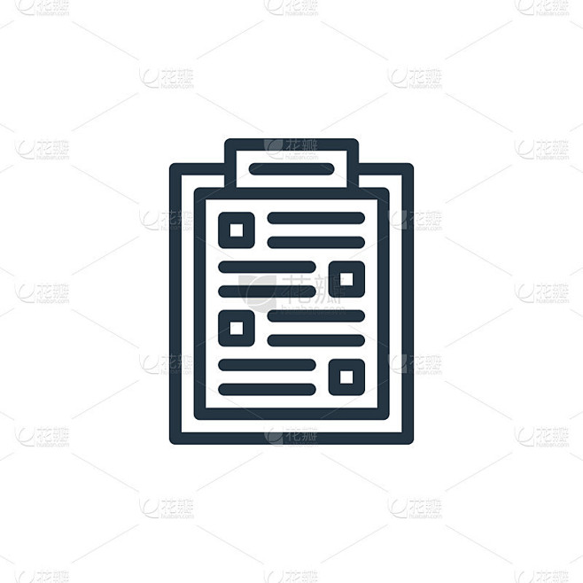 checklist vector icon isolated on white background