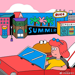 Kim Hyeon Ju / 韩国插画师-花瓣网|陪你做生活的设计师 | n Pie : 和谐与矛盾看似是一对反义词，在艺术表达中，它们端坐在天平的两端，有着迥然不相同的呈现方式。