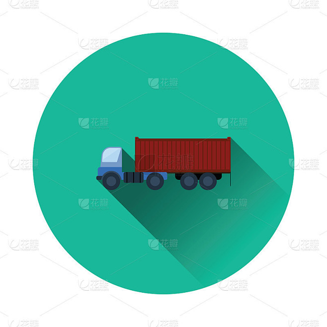 Container truck icon