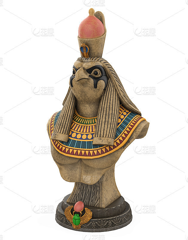 埃及神荷鲁斯雕像孤立