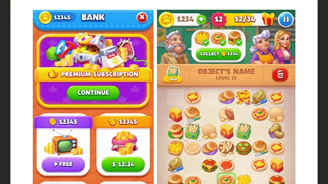 Game Assets coins UI 3d modeling Render Merge-花瓣网