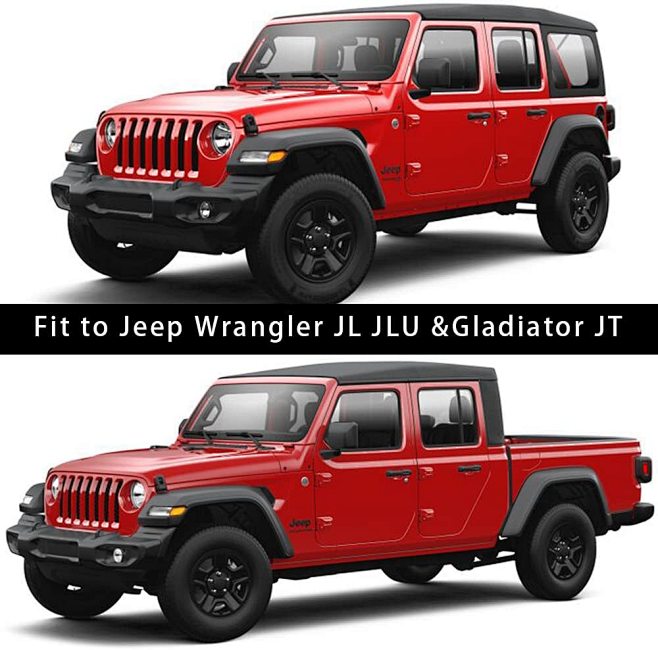 Amazon.com: JROAD Compatible with Jeep Wrangler Front&Rear Tubular Doors 2018-2021 JL JLU ...