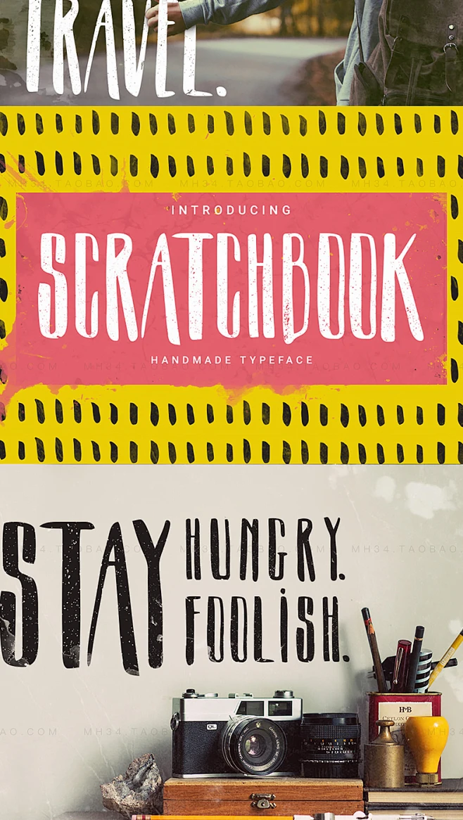 【FONT-011】Scratchbook手写艺术个性钢笔字品牌时尚英文字体-淘宝网-花瓣网