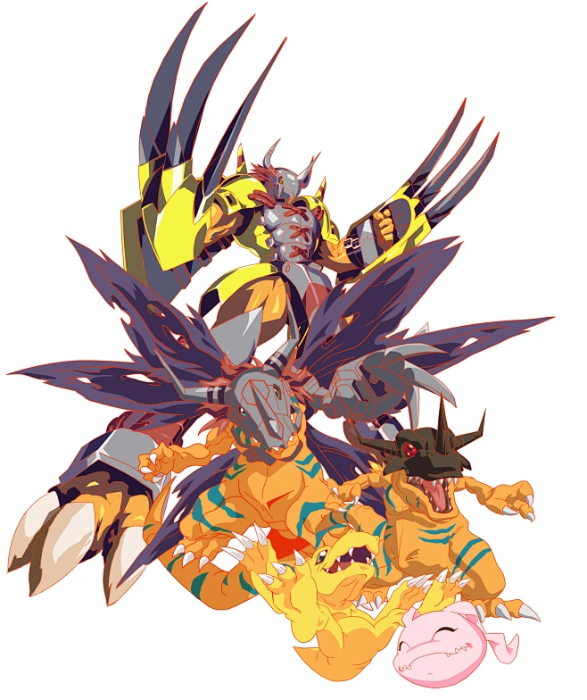 Agumon Evolution Wargreymon - Digimon Tri-花瓣网
