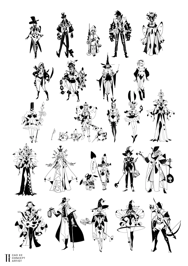 100 live characters design-花瓣网