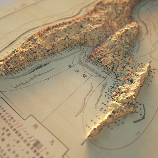 3d historical maps on Behance