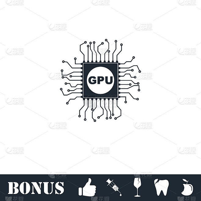 Gpu icon flat