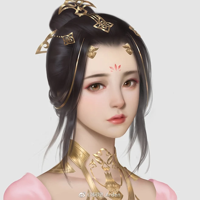 中国风女性角色原画中国风写实角色原画来自cgbook.cn (267)-花瓣网